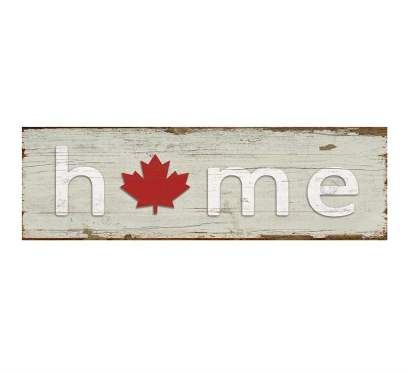 "Home" with Maple Leaf Rustic Wooden Sign – Something Beautiful Cafe ...